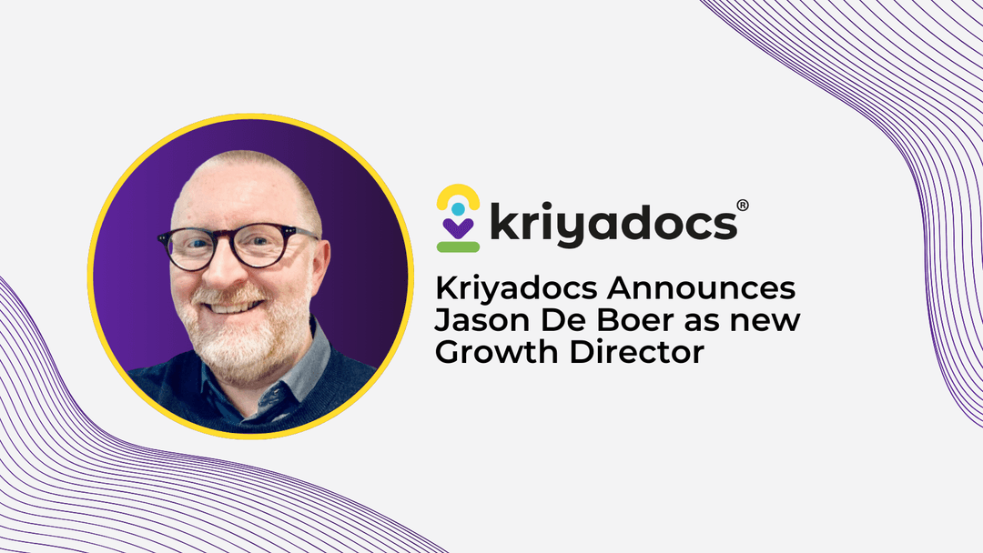 Kriyadocs is delighted to announce Jason De Boer as its new Growth Director.